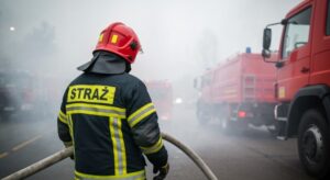 Pożar sadzy w Równem: Strażacy walczą z ogniem na ul. Zenona Staronia ...